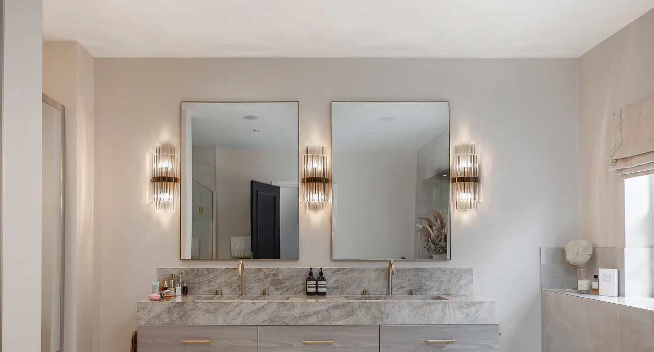 Gold-plated Brass and Crystal Wall Lights & Scones - Liberty Wall Scone