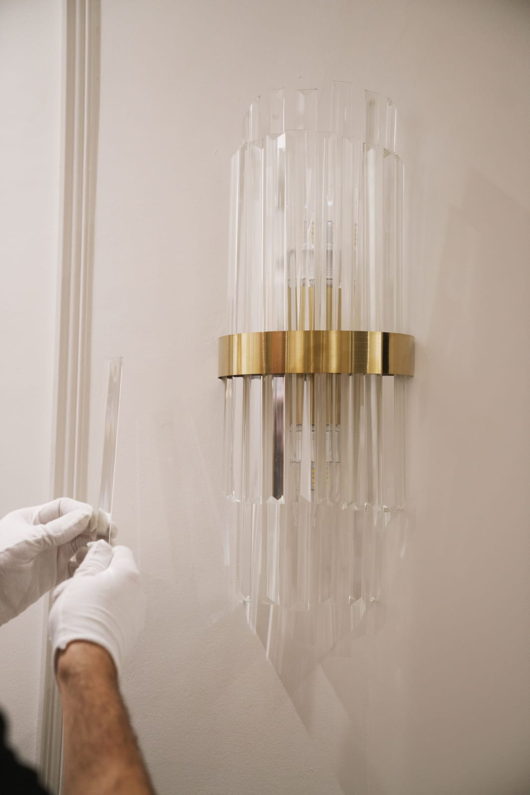 Gold-plated Brass and Crystal Wall Lights & Scones - Liberty Wall Scone